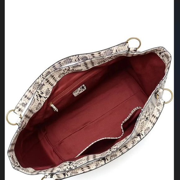 margot | Bags | Nwt Margot Adele Python Embossed Oversized Leather Tote ...